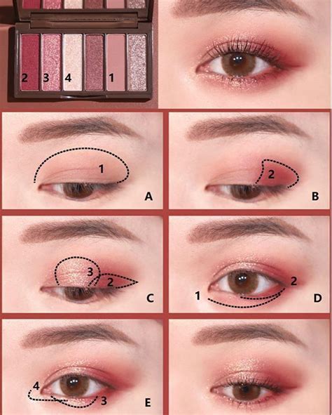 Нанесение тени на веко глаза | Tutorial makeup, Makeup ulzzang, Makeup ...