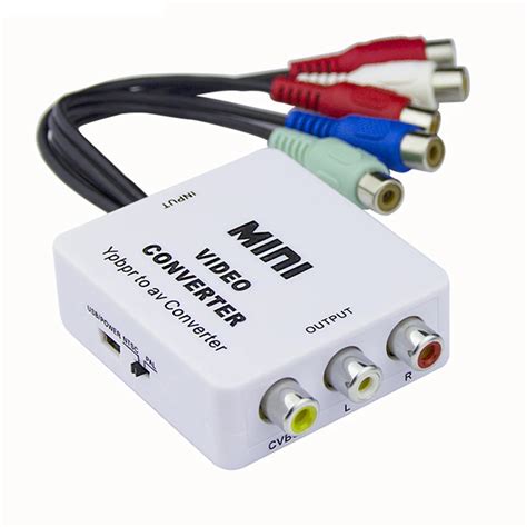 Component To Av Converter 5 Rca Component Ypbpr To Composite Av ...