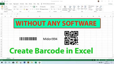 How to Create Barcode in Excell using VBA Code | Barcode Generator in Excel without any software ...