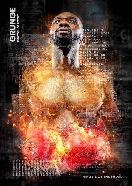 Premium PSD | Grunge hdr mixed media photoshop effect