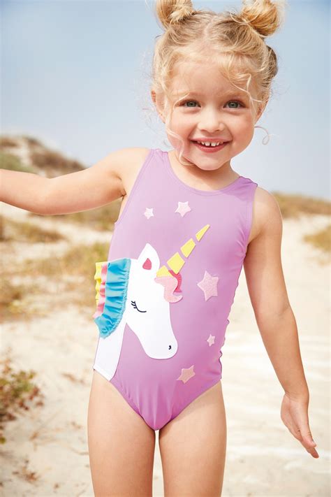 Age 3-9 Y Kids Girls Swimming Costume Princess Unicorn Swimsuit Bikini ...