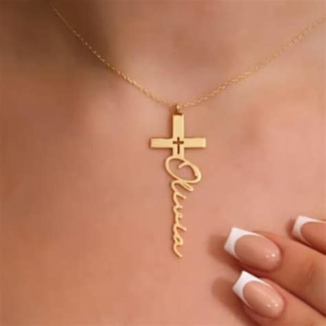 Buy Cross Design with Name Customized Name Necklace Pendants | yourPrint