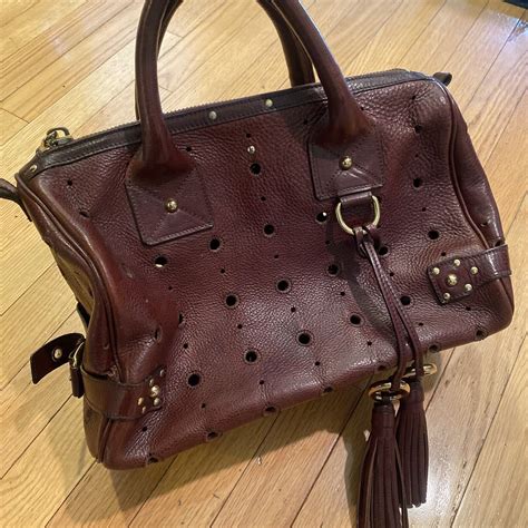 Marc Jacobs Italy Deep Brown Leather Perforated Docto… - Gem