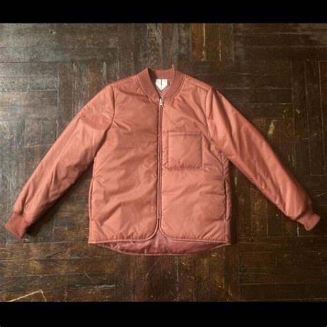 Arket Women's Pink and Burgundy Jacket | Depop