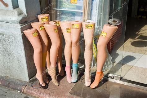 Pantihose on puppets legs in a shop — Stock Photo © Hackman #6001181