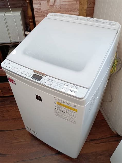 ヤフオク! - 【動作確認済】SHARP 2020年製 縦型洗濯乾燥機 E...