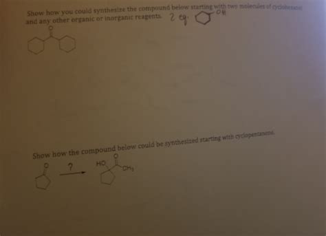Solved Show how you could synthesize the compound beiow | Chegg.com