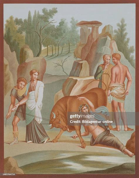 Kirke, Circe, eine Zauberin der griechischen Mythologie, Wandmalerei ...