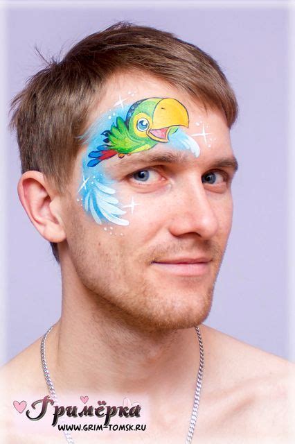 Аквагрим, грим, пират попугай Скалли face painting, make-up, pirate ...