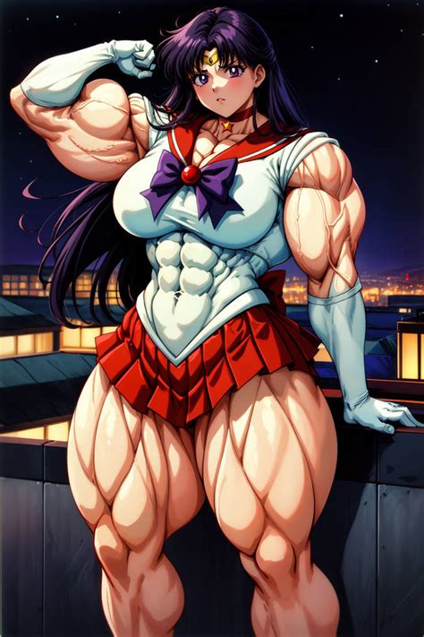 AI Generated - Sailor Mars (Muscular) 2 by Turamarth14 on DeviantArt