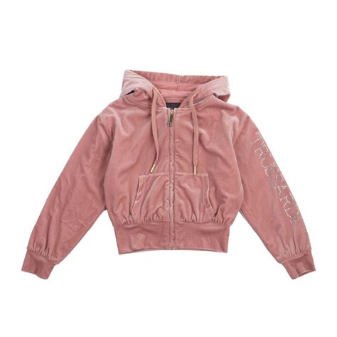 TRUSSARDI Детски суичър момиче цвят pink royal - OneMoreTrend