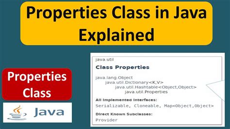 Properties Class in Java Explained | Java properties tutorial | Java Tutorial - YouTube