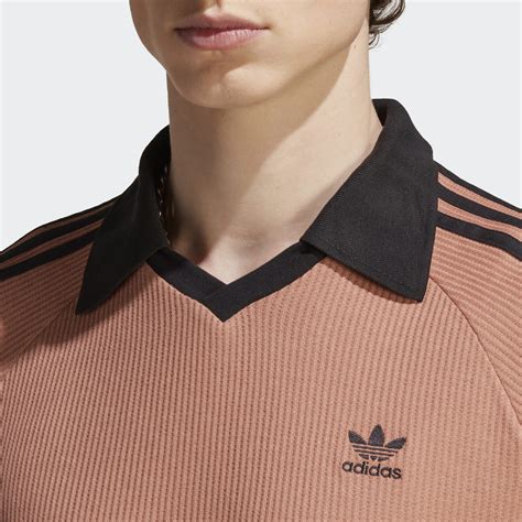 adidas Adicolor Classics Waffle Polo Shirt - Brown | adidas KW