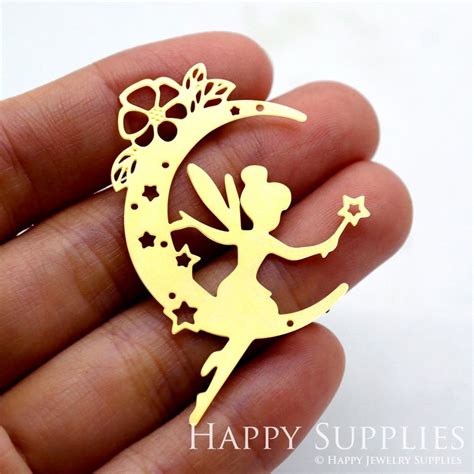 Raw Brass Charms, Angel Pendants, Brass Findings,necklace Pendants ...