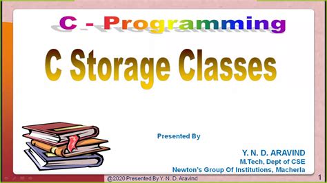 C Storage Classes by Mr.Y.N.D. Aravind | C Programming Tutorial - YouTube