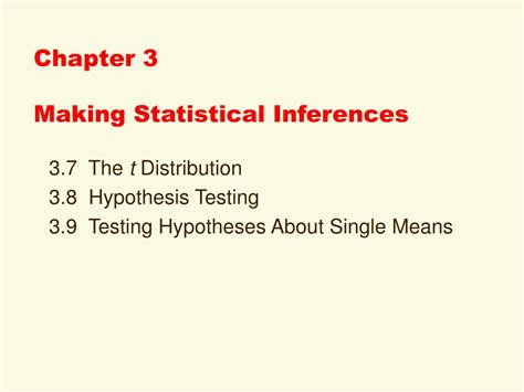 PPT - Chapter 3 Making Statistical Inferences PowerPoint Presentation, free download - ID:268413