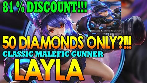 50 Diamonds Only? Skin for Layla - Classic Malefic Gunner - Mobile ...