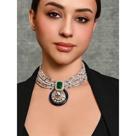 Buy Joules By Radhika Palatial Multi-Color Necklace Online