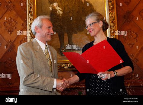 Journalist Valeri Karbalevitch from Minsk is presented with the Gerd ...