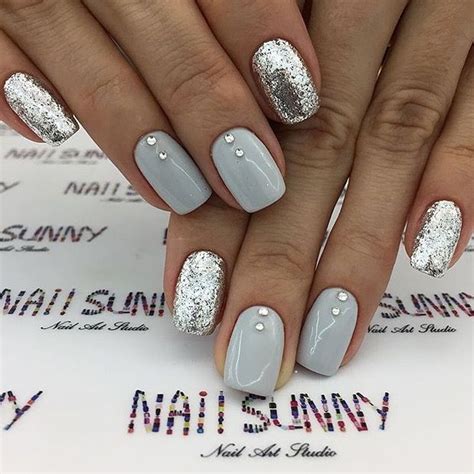 Pin by Vil`na on Маникюр | Silver glitter nails, Nails, Silver nails