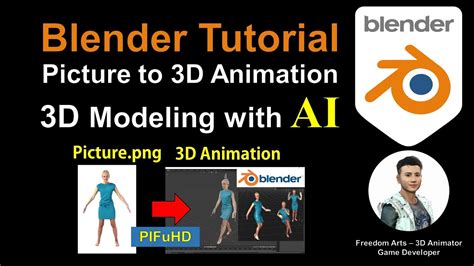 PIFuHD - Picture to 3D animation in Blender - YouTube