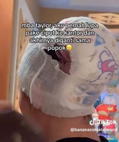 Viral! Wanita Berhijab Pakai Popok untuk Gantikan Ciput: Gak Bikin Kuping Sakit dan Serap Keringat