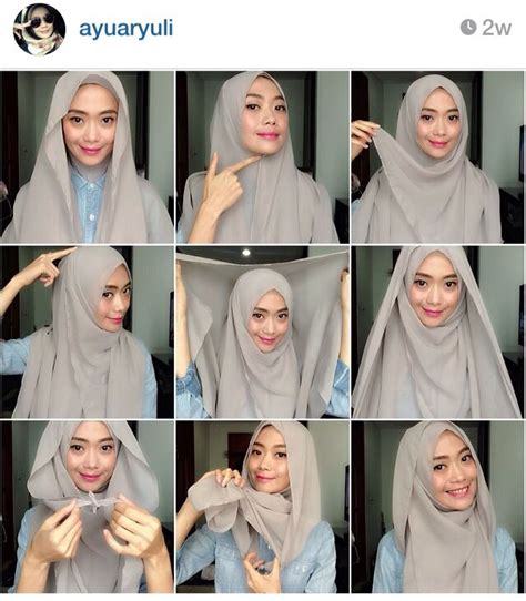 another style | Square hijab tutorial, Hijab style tutorial, Stylish hijab