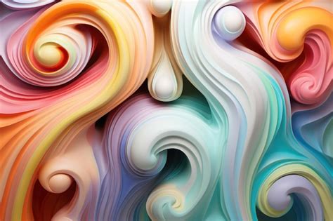 Premium Photo | Colorful pastel swirls create a hypnotic and artistic abstract ideal for bold ...