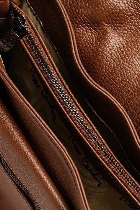 Pierre Cardin, Кожена чанта през рамо с лого, Канелено кафяво - eMAG.bg
