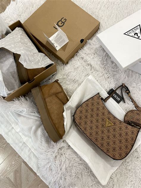 покупки ugg guess | Сумки guess, Сумки, Коричневые сумки