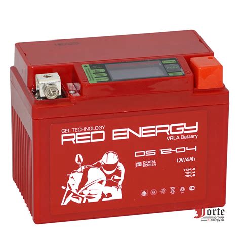 Red Energy DS 12-04 GEL, стартерный аккумулятор для мототехники и скутеров.