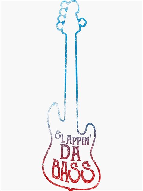 "Slappin Da Bass Guitar Player Design" Sticker by StrongSimple | Redbubble