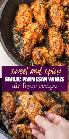 Hot Garlic Parmesan Wings Air Fryer | Recipe | Chicken appetizers, Chicken wing recipes, Spicy ...