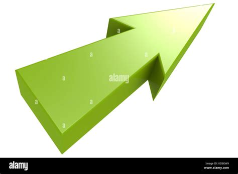 Green arrow, isolated with white background image with hi-res rendered artwork that could be ...