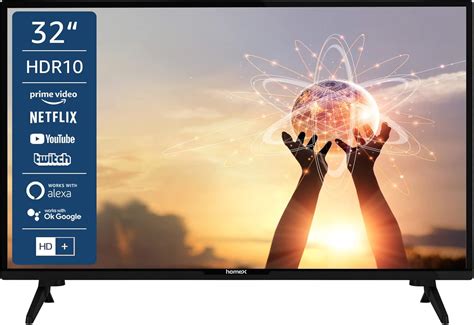 homeX H32NT2000 32 Zoll 720p Fernseher/Smart TV (HD Ready, HDR, Triple ...