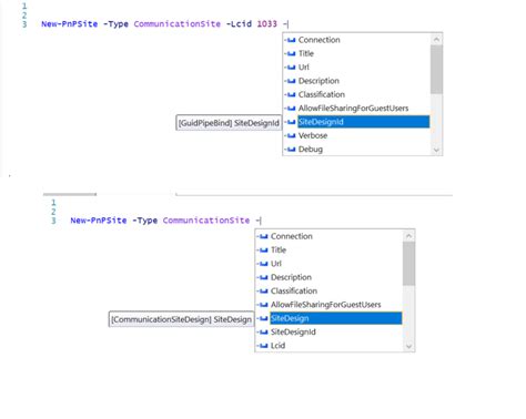New-pnpsite missing parameters after using parameter -lcid or parameter -connection · Issue ...