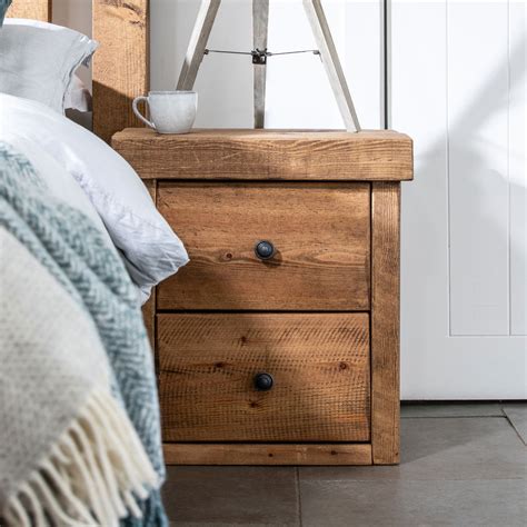 Derwent Bedside Table With Drawers | Wooden Bedside Table