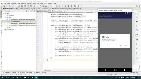 Alert Dialog (Kotlin) - Android Studio Tutorial - YouTube