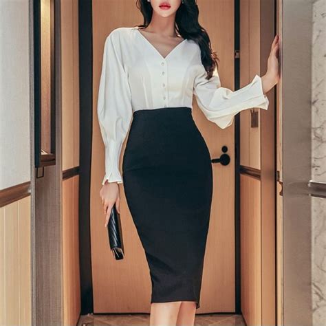 Pencil Skirt And Blouse