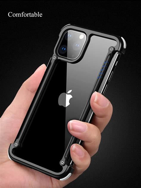 Роскошный металлический чехол с подушкой безопасности для IPhone 11 11 ...