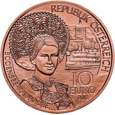 Монета Австрия 10 евро 2013 Форарльберг стоимостью 2450 руб.