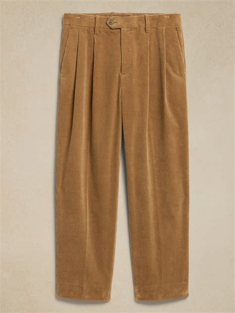 Rivoli Pleated Corduroy Pant | Banana Republic