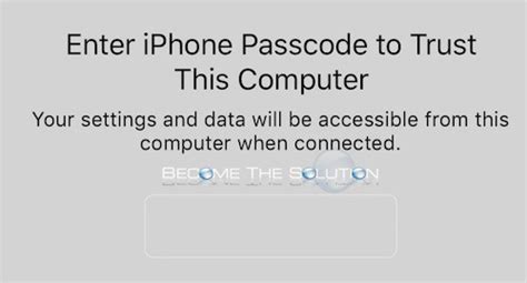 Why: Your Settings and Data Will Be Accessible From This Computer When Connected – Trust This ...