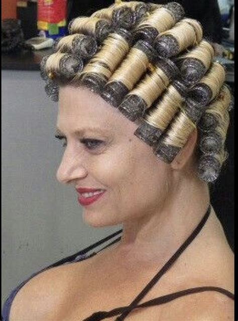 Pin by David Connelly on Bleach Blonde Hair in Curlers | Roller set hairstyles, Hair rollers ...