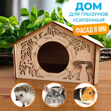 Домик для крыс, морской свинки, шиншилл и других средних и крупных ...