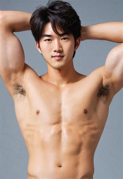 Asian Guy Showing Hairy Armpits | Stable Diffusion Online