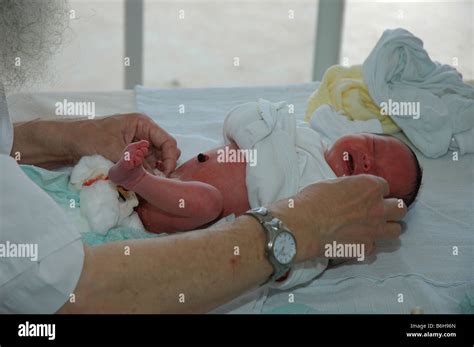Circumcision Brit Mila Jewish Ceremony done when the baby boy is Stock ...