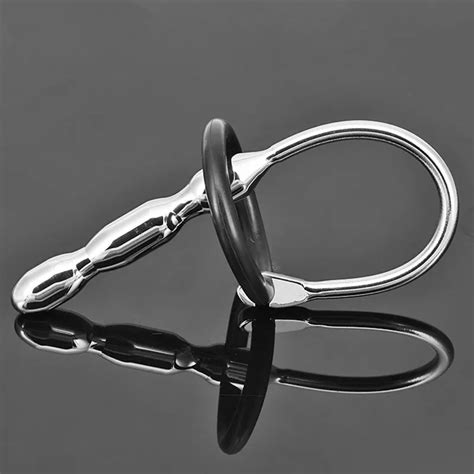 Aliexpress.com : Buy 3 beads Stainless Steel rubber ring urethral plug ...