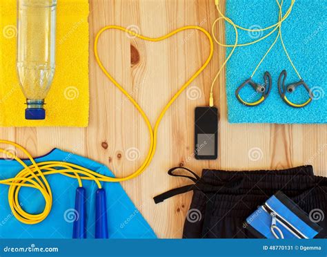 Clothing and Sports Accessories for Fitness Stock Image - Image of ...