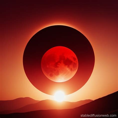 Red Sun with Cartoon Eyes | Stable Diffusion Online